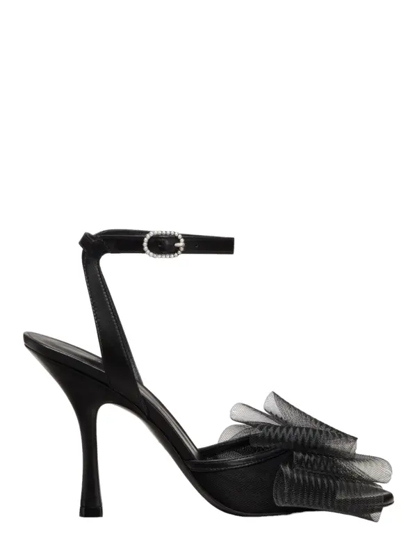 STUART WEITZMAN 100mm Blushing Bow Sandals - Black