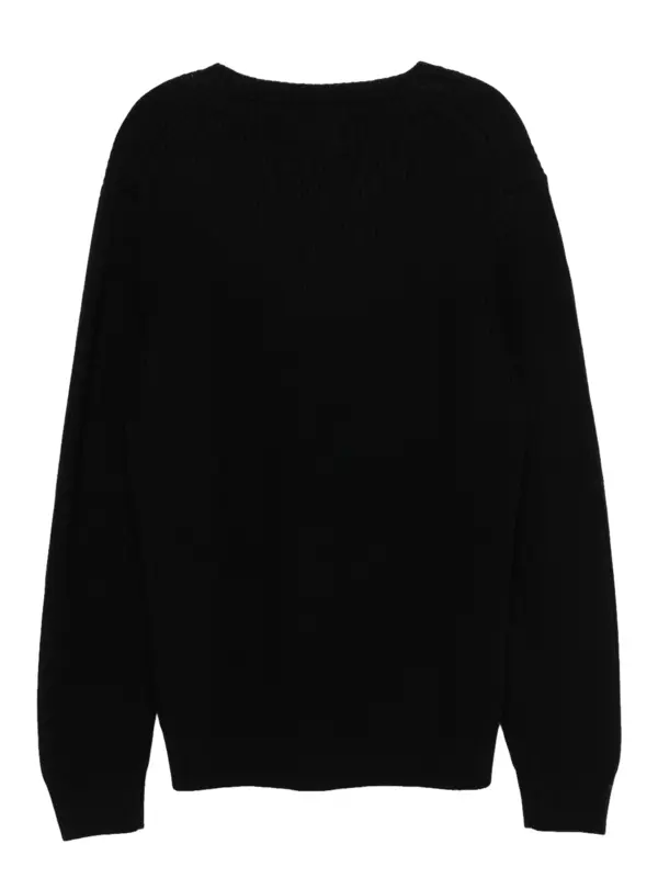 SEVEN GAUGE Wool Crew-neck Sweater - Black