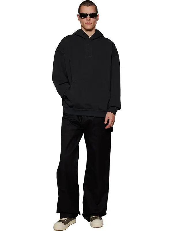 44 LABEL GROUP Lasered Classic Hoodie - Black And Solid Lasered