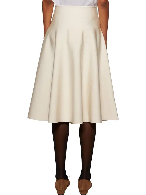 THE ROW Harley Midi Skirt - Ecru
