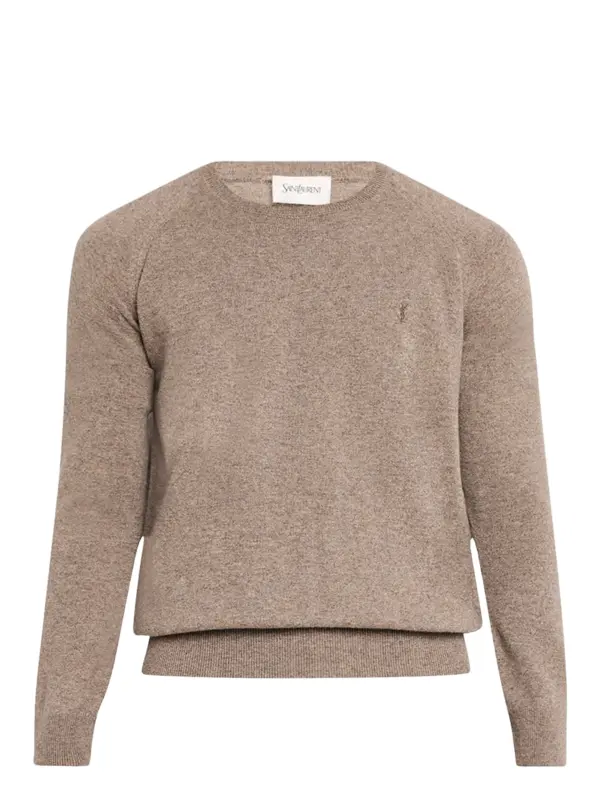 Saint Laurent Cashmere Logo Sweater - Land
