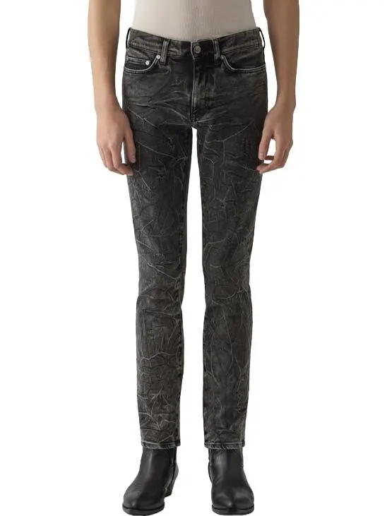 Blk Dnm Acid Wash Skinny Jeans - Shadow