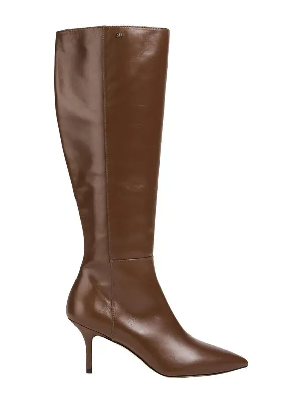 STUART WEITZMAN Mara 75 Leather Knee Boots - Brown