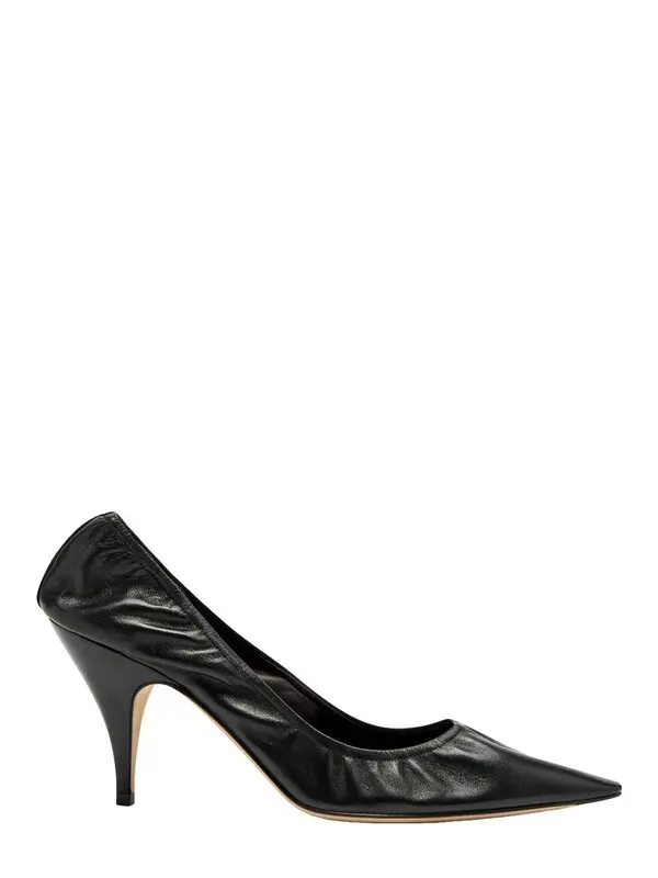 THE ROW Uxor 75 Leather Pumps - Black