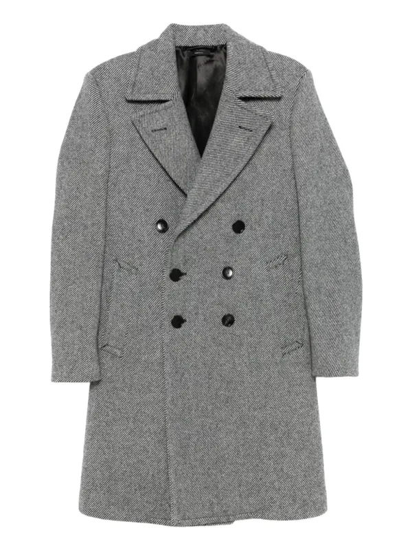 TOM FORD Double-breasted Coat - Black