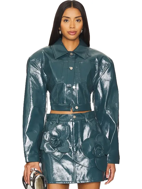 AKNVAS Cropped Mercer Jacket - Sarcelle
