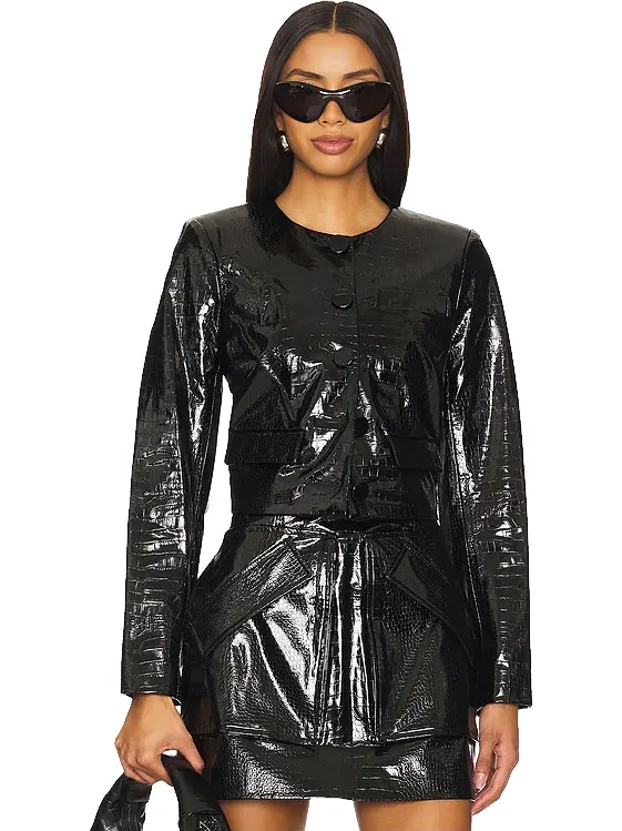 AKNVAS Cropped Barnett Jacket - Nero
