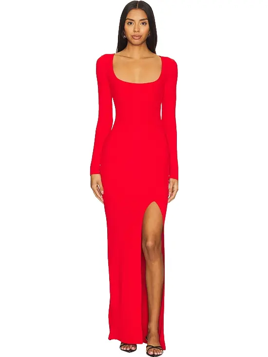 Good American Virgo Maxi Dress - Grenadine003