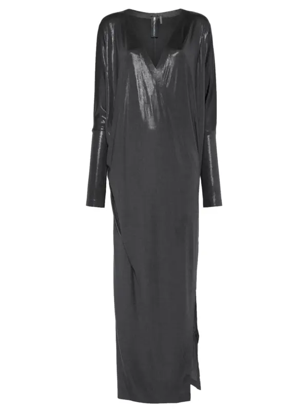 Norma Kamali Wrap Dolman-sleeve Gown - Grey