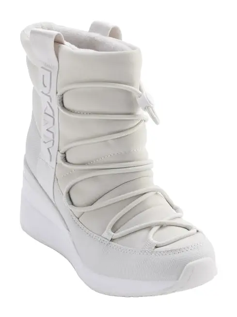 Dkny Perla Wedge Bootie - White
