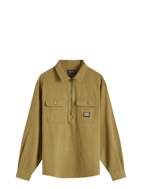 THISISNEVERTHAT Quarter Zip Shirt - Olive