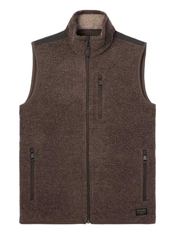 Purdey Bouclé Gilet - Brown