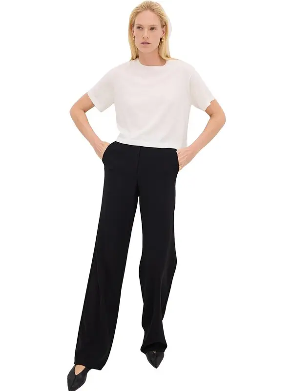 Theory Lightweight Wool Boxy T-shirt - New Ivory