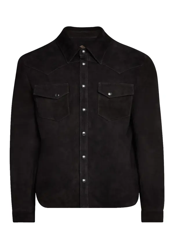 SAVAS Lowry Leather Overshirt - Black