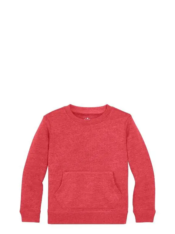 PRIMARY Cozy Fleece Crewneck Sweatshirt - Heather Cherry
