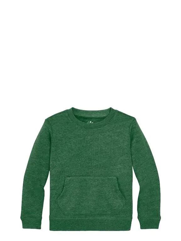 PRIMARY Cozy Fleece Crewneck Sweatshirt - Heather Evergreen