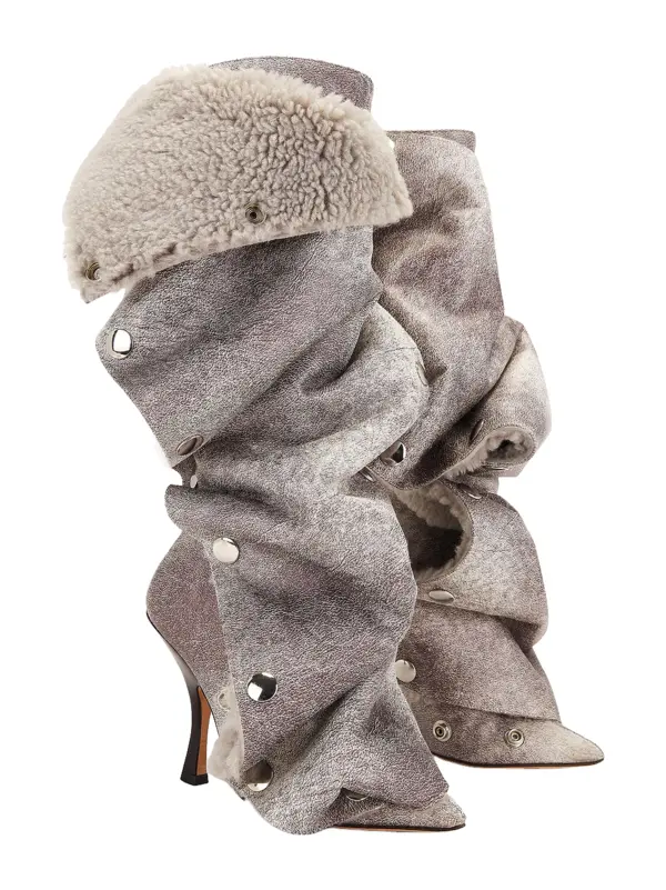 Y/project Snap Boots - Light Grey & Dark Grey