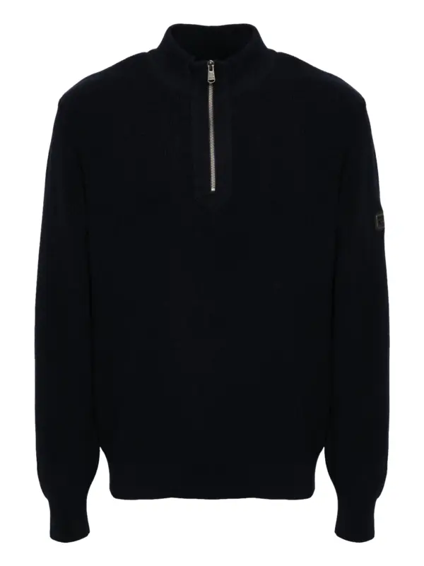 Barbour Crawley Half-zip Jumper - Blue