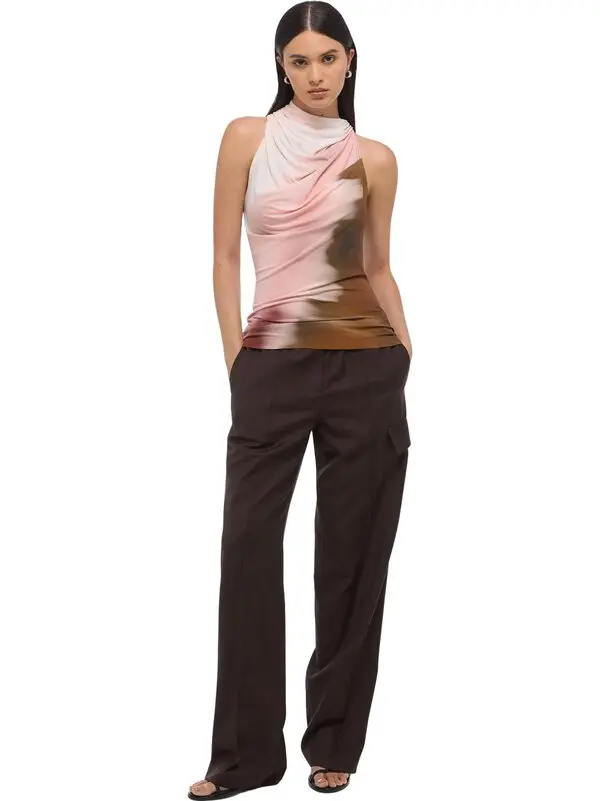 Helmut Lang Sleeveless Wind Top - Pink Multi