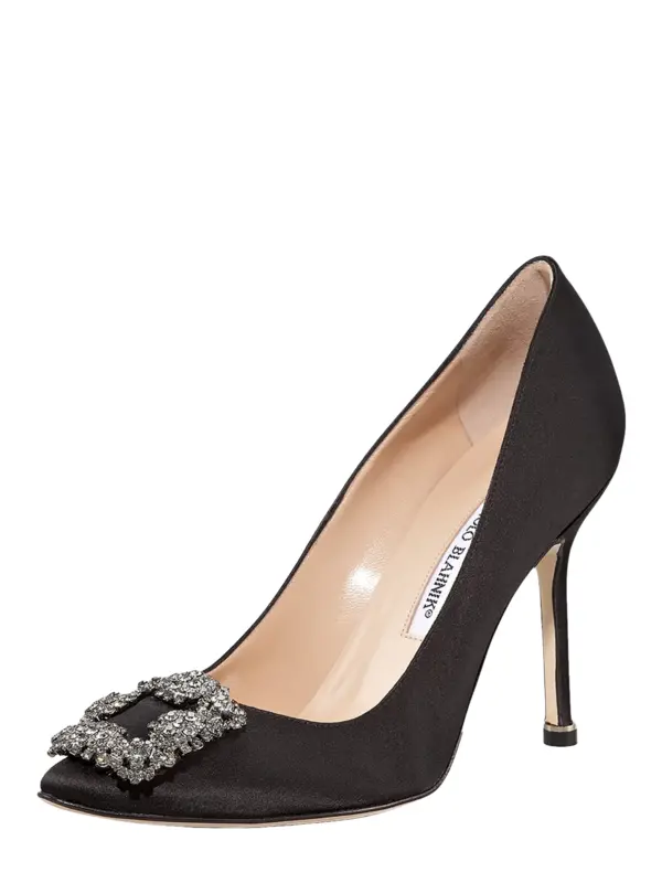 Manolo Blahnik Hangisi 105mm Pumps - Black