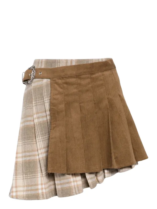 MUSIUM DIV. Asymmetric Panelled Skirt - Brown