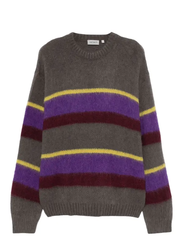 Carhartt Work In Progress Merton Striped Sweater - Grey
