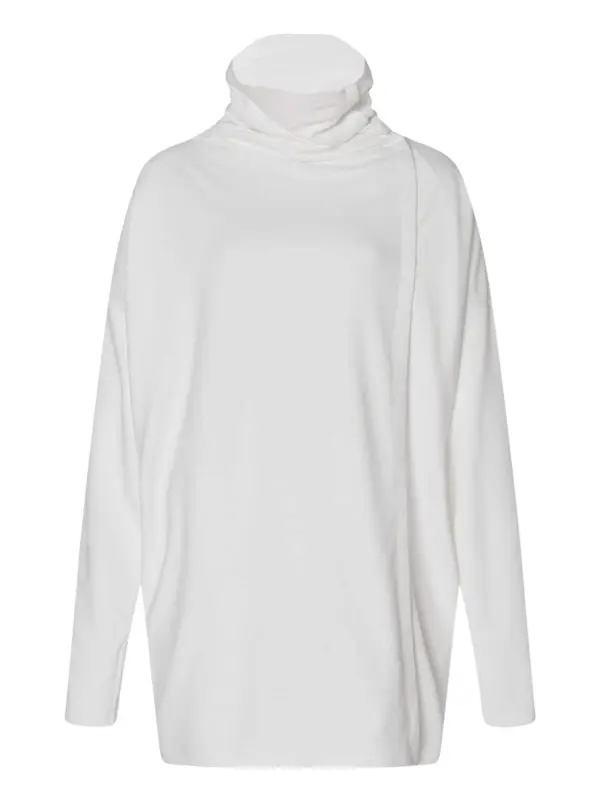 Rosetta Getty Funnel-neck Cardigan - White