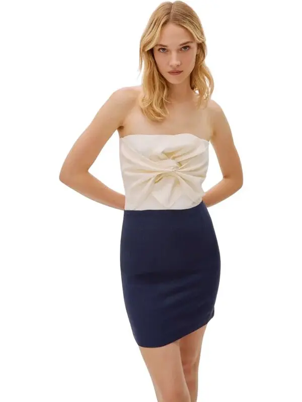 LABECA LONDON Linen Twist Mini Dress - Multicolor