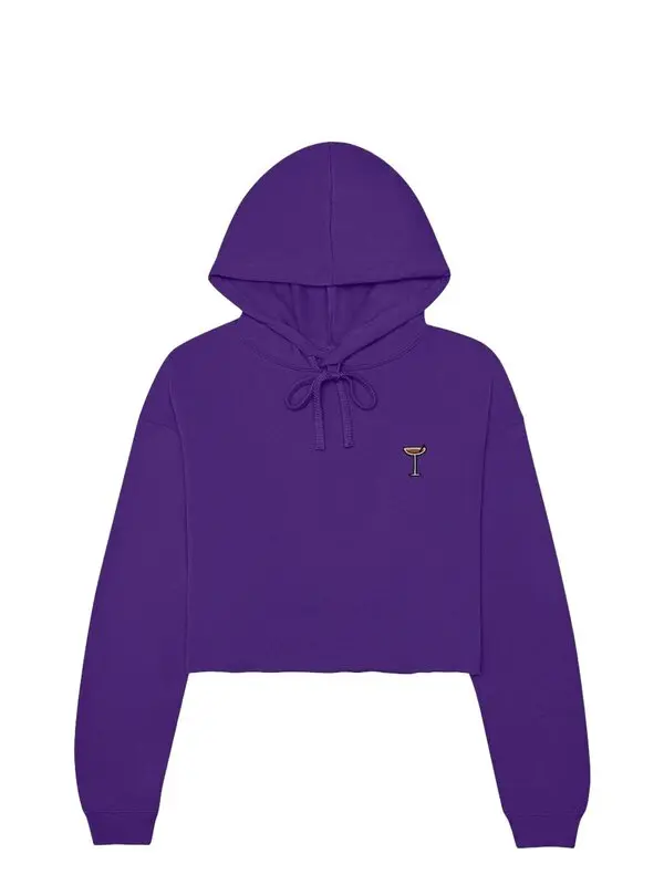DALIX Espresso Martini Cropped Hoodie - Team Purple