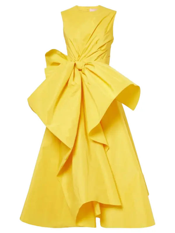 ROKSANDA Nura Taffeta Midi Dress - Yellow
