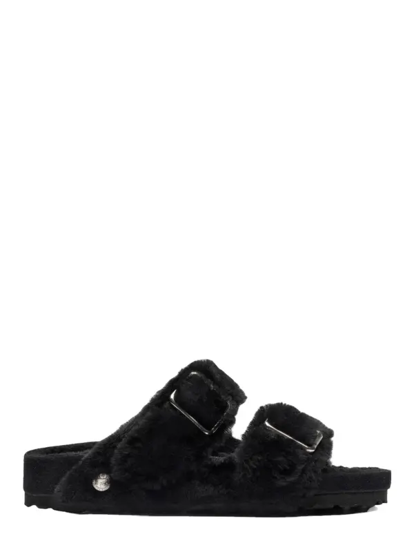 BIRKENSTOCK Shearling Sandals - Black