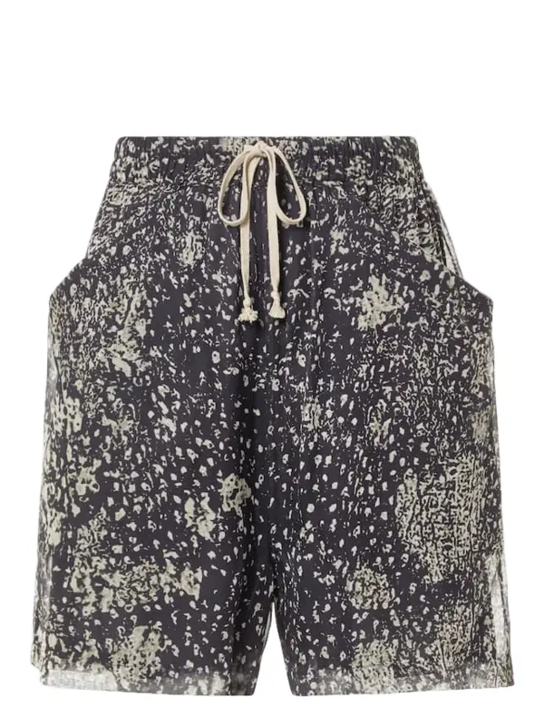 Rick Owens Lido Silk Shorts - Black