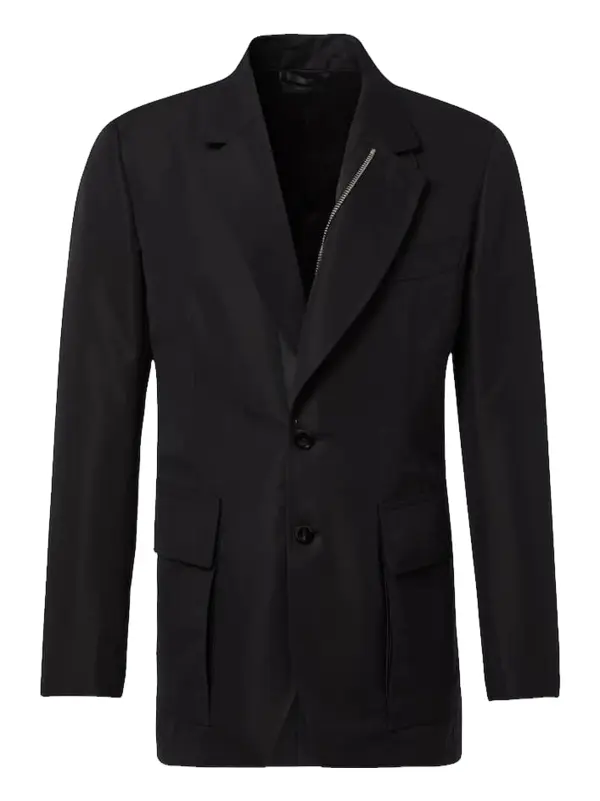 TOM FORD Leather-trimmed Cotton-blend Jacket - Black