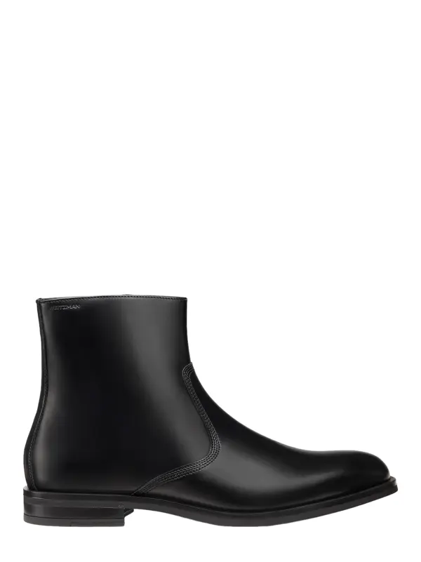 STUART WEITZMAN Angel Leather Ankle Boots - Black