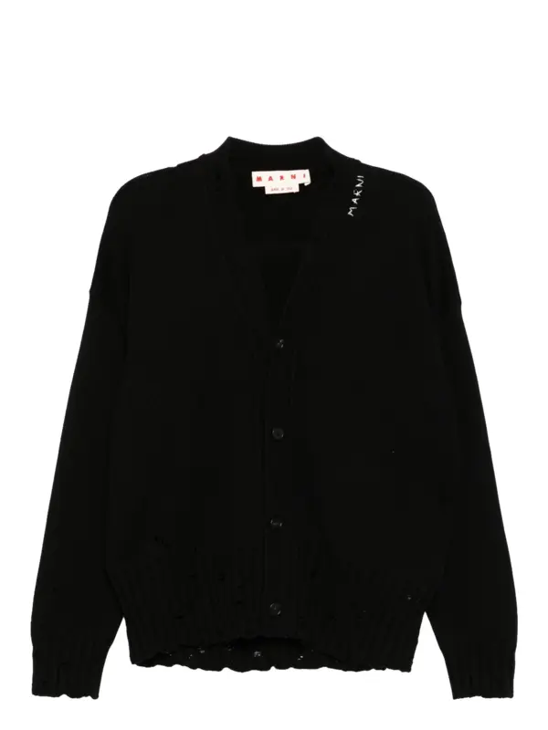 Marni V-neck Jumper - Black