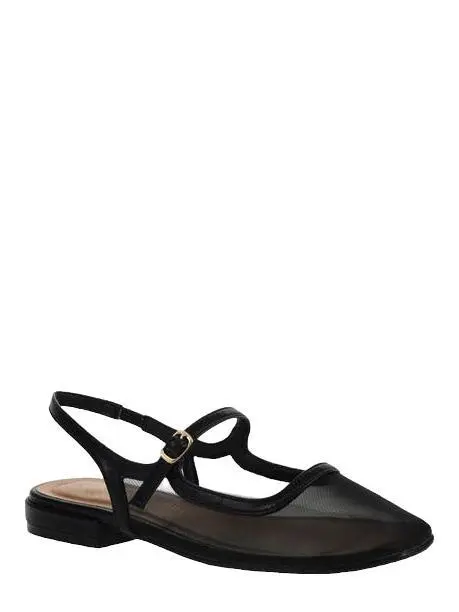 Chinese Laundry Vila Mesh Slingback Flat - Black