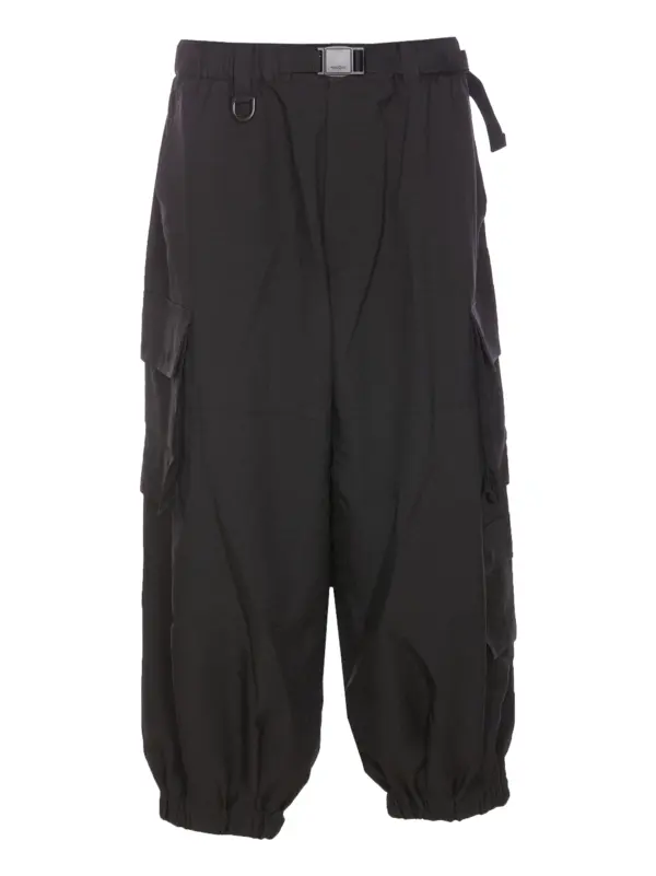 Y3 Uniform Cuffed Cargo Trousers - Black