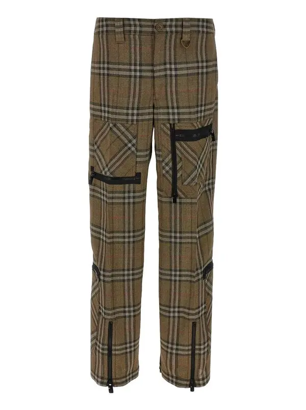 Burberry Check Jacquard Trousers - Multicolor
