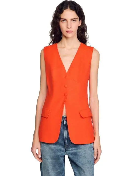 Sandro Sleeveless Vest - Orange