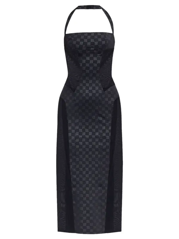 MISBHV Logo-print Midi Dress - Black