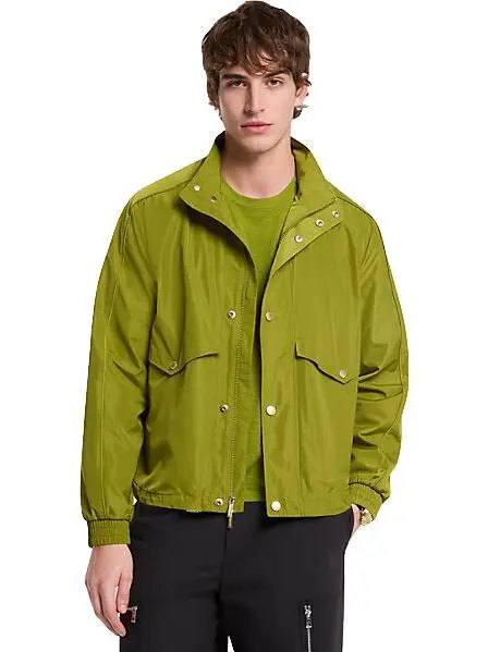 Michael Kors Water-resistant Windbreaker Jacket - Green