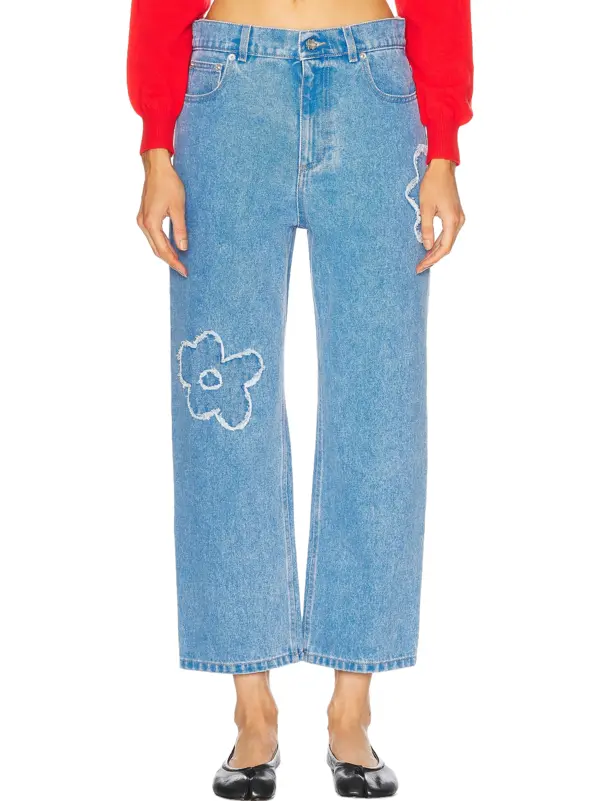 Marni Cropped Leg Jeans - Cobalt