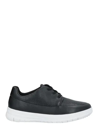Fitflop Leather Sneakers With Wedge Heel - Black