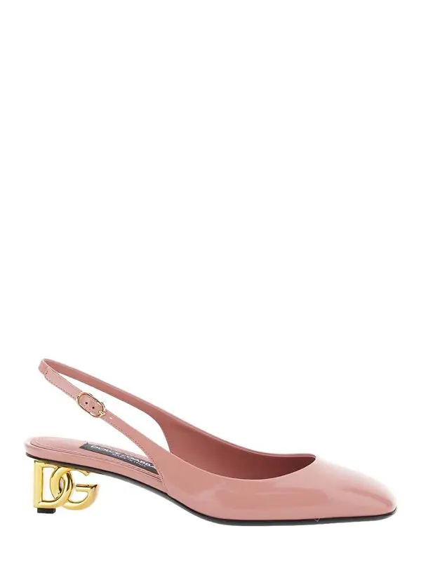 Dolce & Gabbana Décolleté With Dg Logo On The Heel - Pink