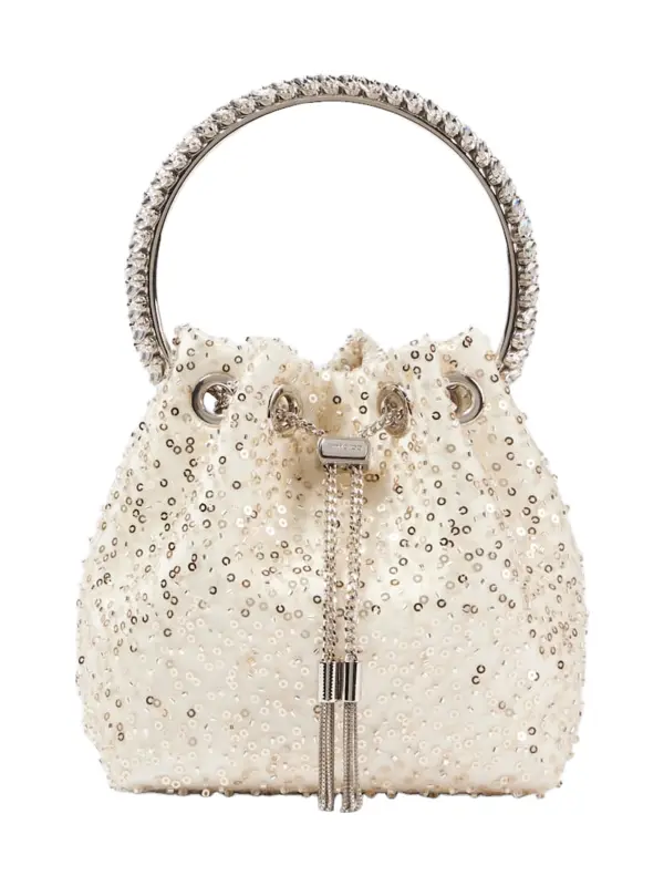 JIMMY CHOO Bon Bon Embellished Bucket Bag - Multicoloured