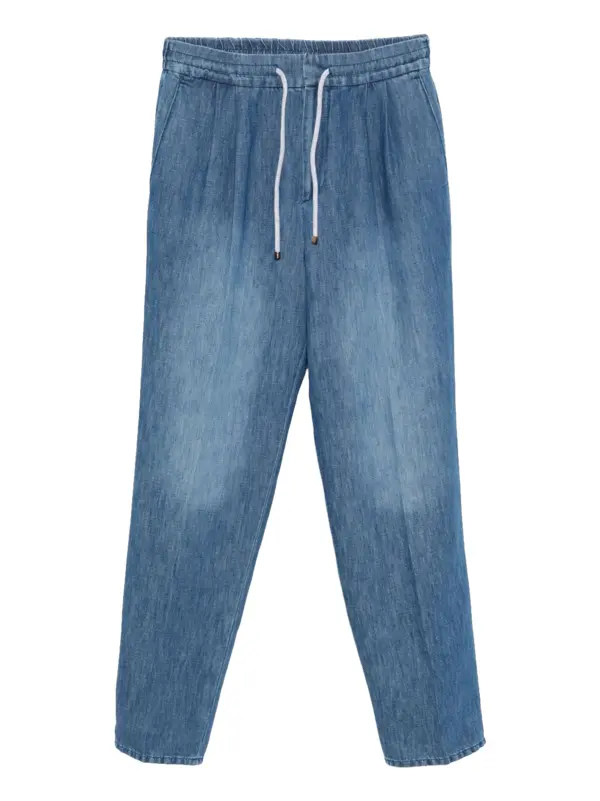 Brunello Cucinelli Pleat-detailing Jeans - Blue