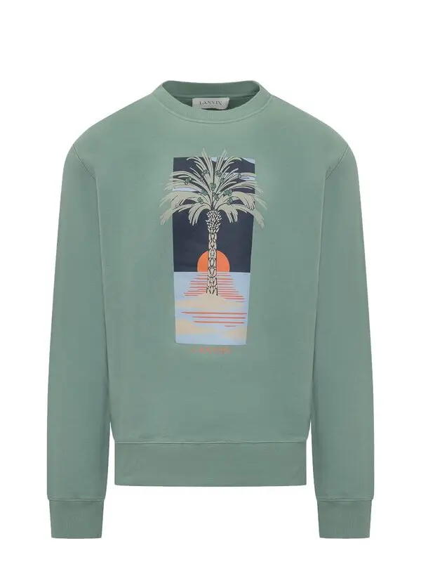 LANVIN Printed Sweatshirt - Green