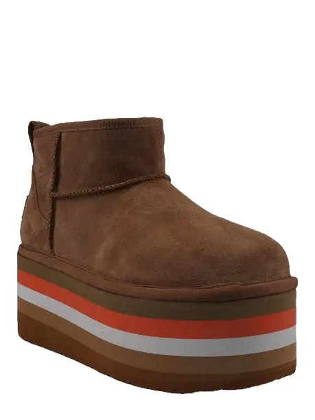 ZIGI Bliss Faux Shearling Platform Bootie - Brown