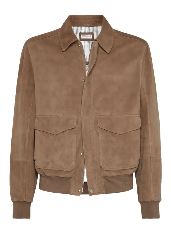 Brunello Cucinelli Aviator Jacket - Brown