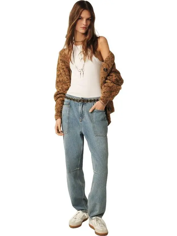 Ba&sh Avalon Loose Fit Pants - Blue